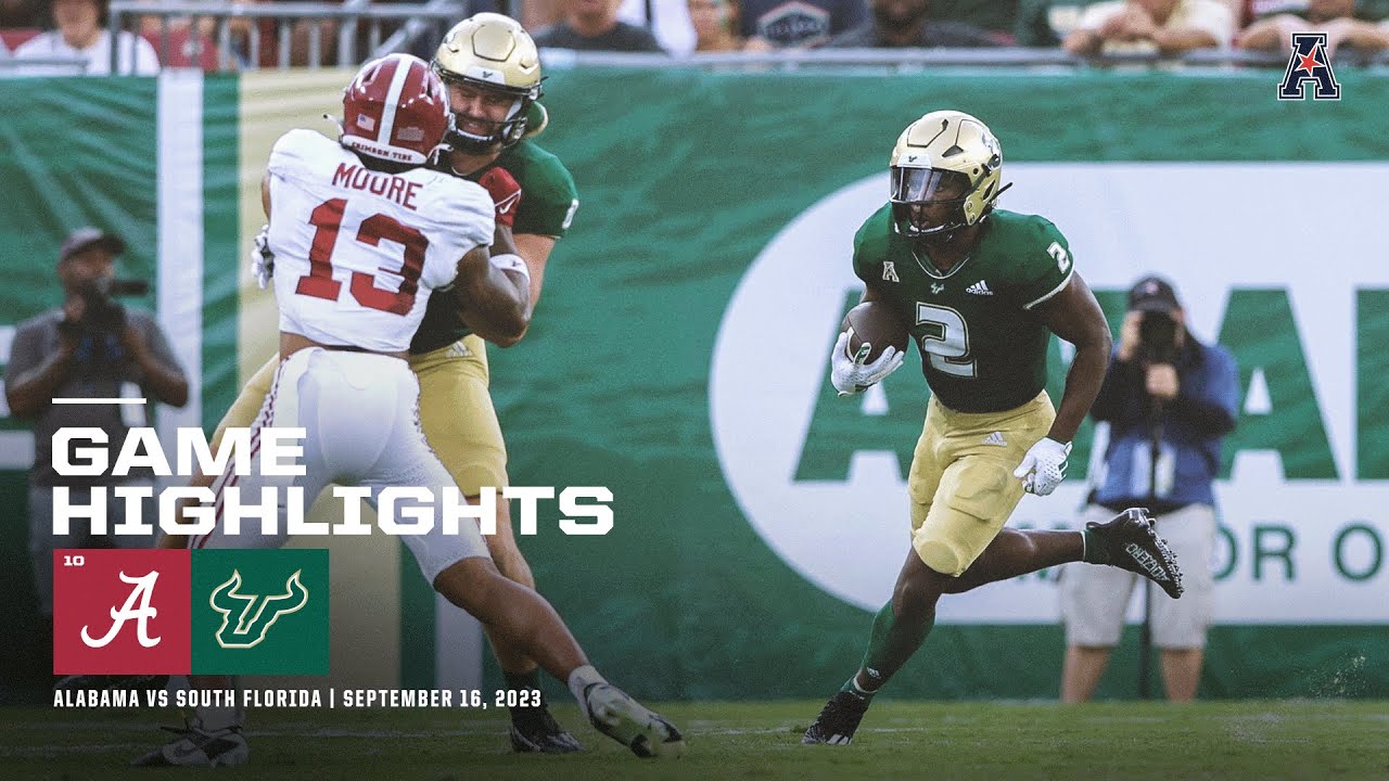 Game Highlights: Alabama 17, South Florida 3 Football (September 16 ...