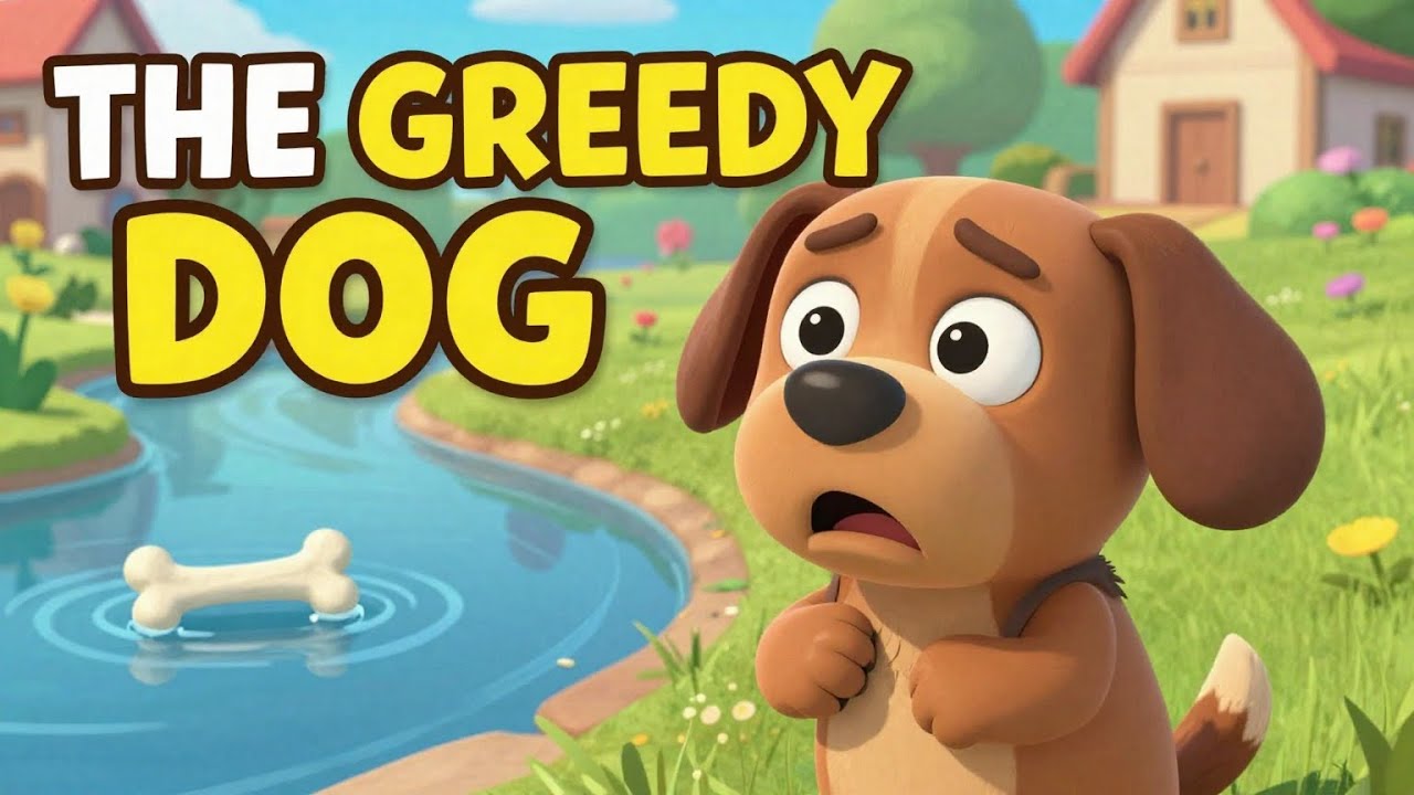 The Greedy Dog | Short Moral Poem for Children | Poem Pop Kids #forkids ...