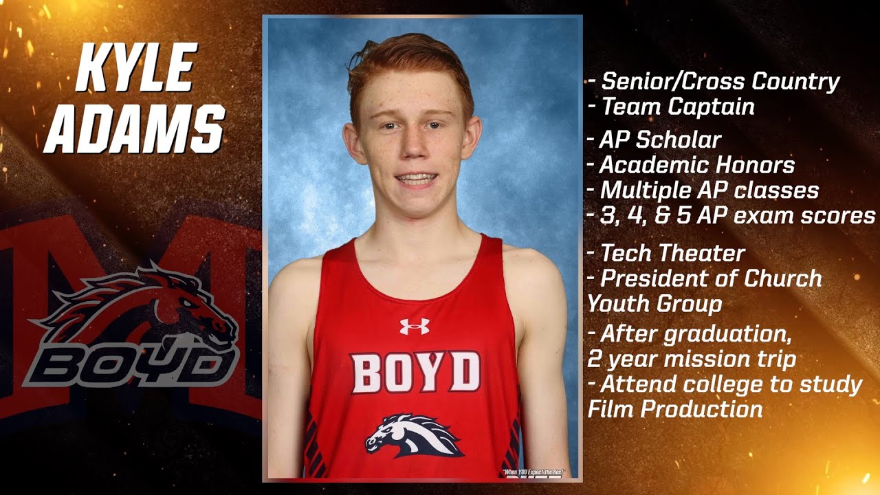 Dennis Baker State Farm Scholar Athlete of the Week - Kyle Adams - YouTube