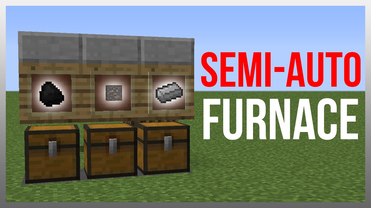 Minecraft 1.12: Redstone Tutorial - Best Semi-Automated Furnace! - YouTube