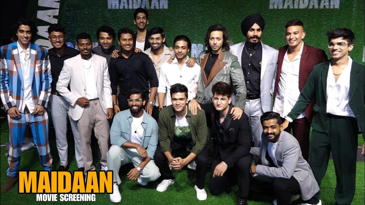 Maidaan Movie Team,Ajay Devgan,Priyamani At Maidaan Movie Screening ...