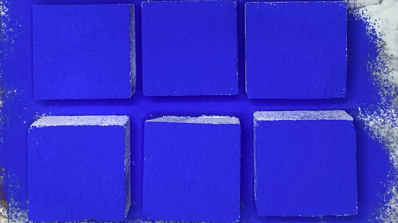 Fresh Blocks C2 topped with blue powder | Oddly Satisfying | 2X C2 Vids ...