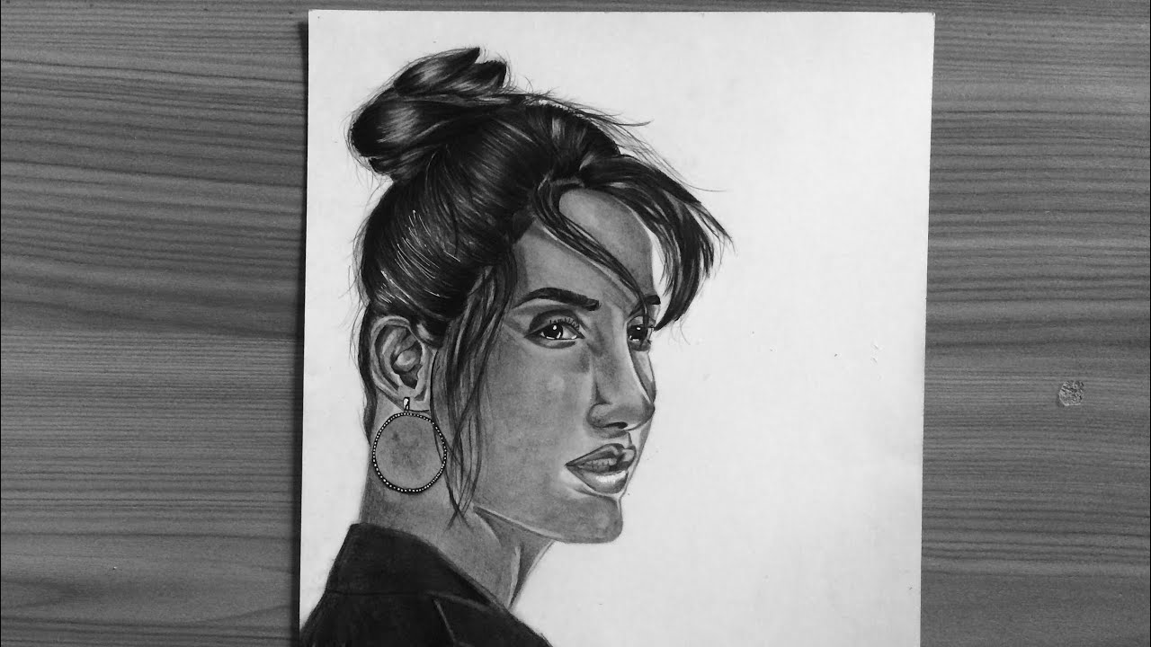 How to draw Nora Fatehi (timelaps) video - YouTube