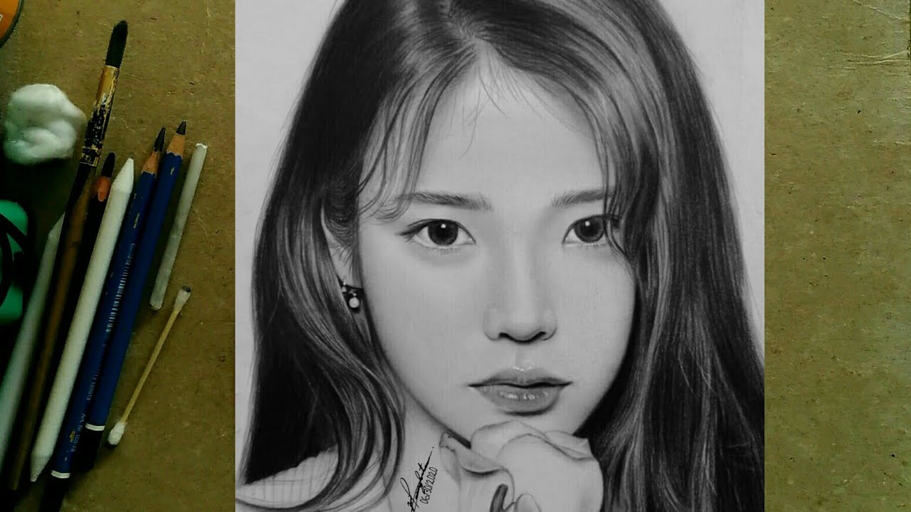 Pencil Drawing IU | Timelapse - YouTube