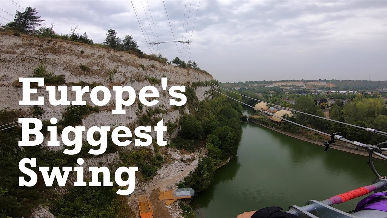 Free fall over 50mph on Europe's Biggest Swing - YouTube