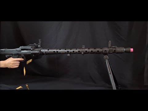 Homemade MG34 gbb shell ejecting airsoft gun test