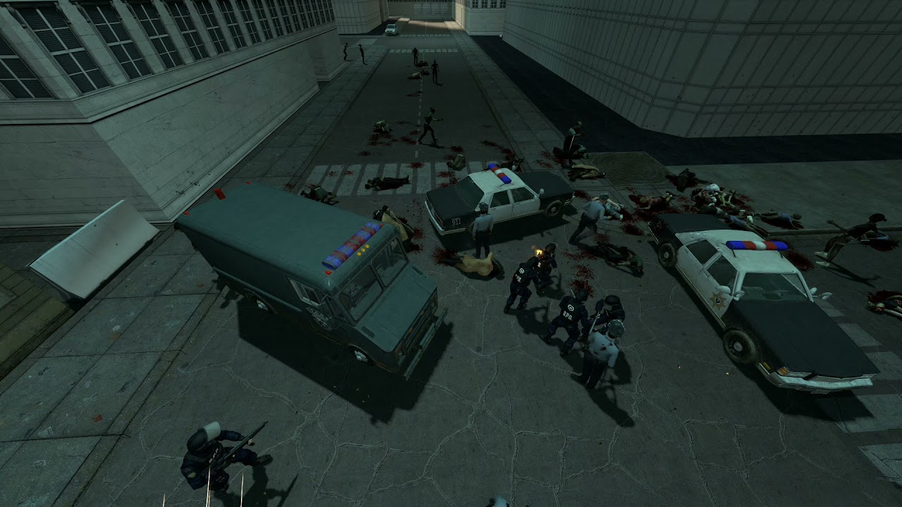 GMod R.P.D. vs Zombies NPC Wars - YouTube