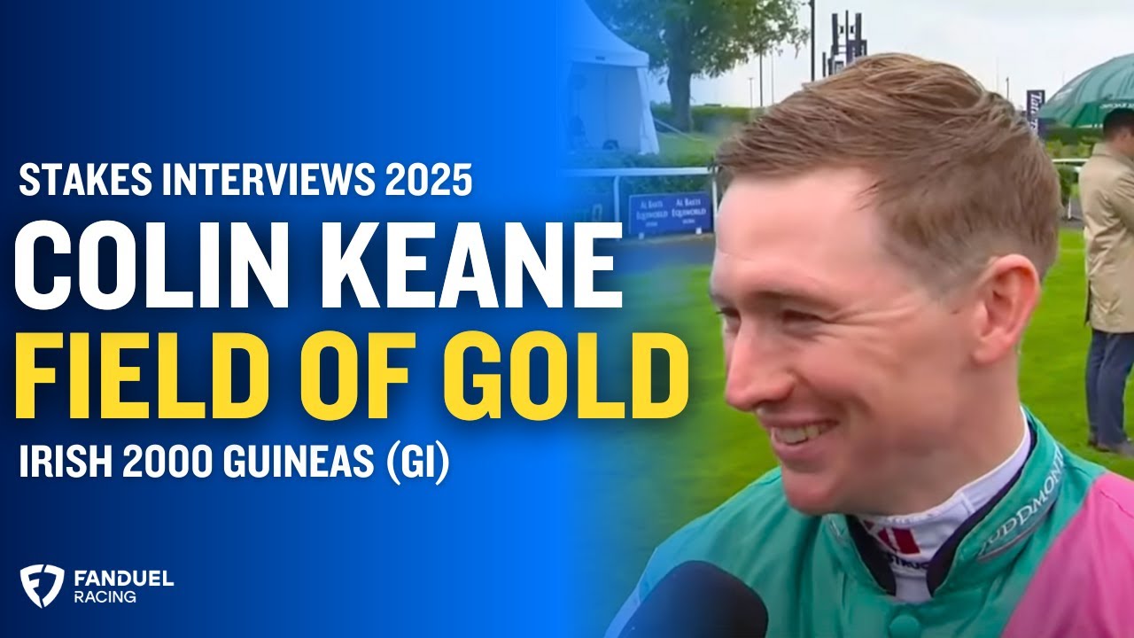 Jockey Colin Keane talks Irish 2000 Guineas winner FIELD OF GOLD - YouTube