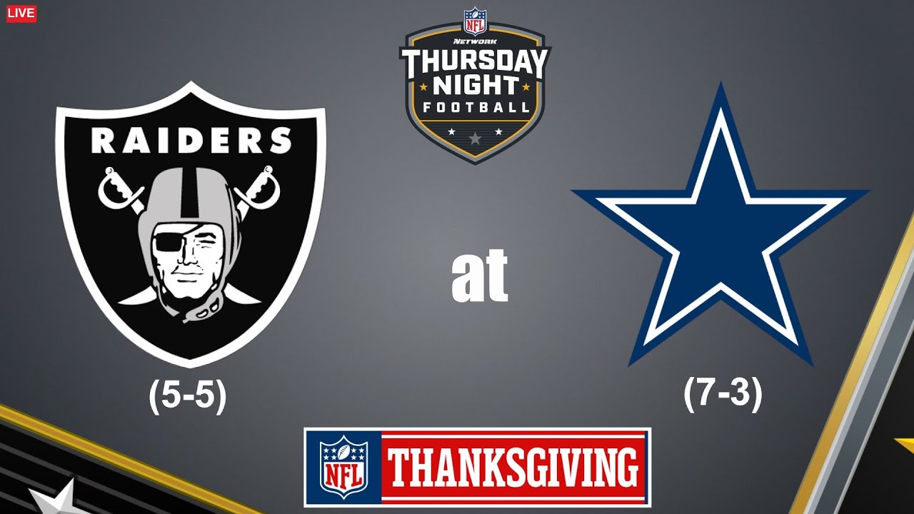 LIVE NFL Las Vegas Raiders at Dallas Cowboys Thanksgiving Day Madden 21 ...