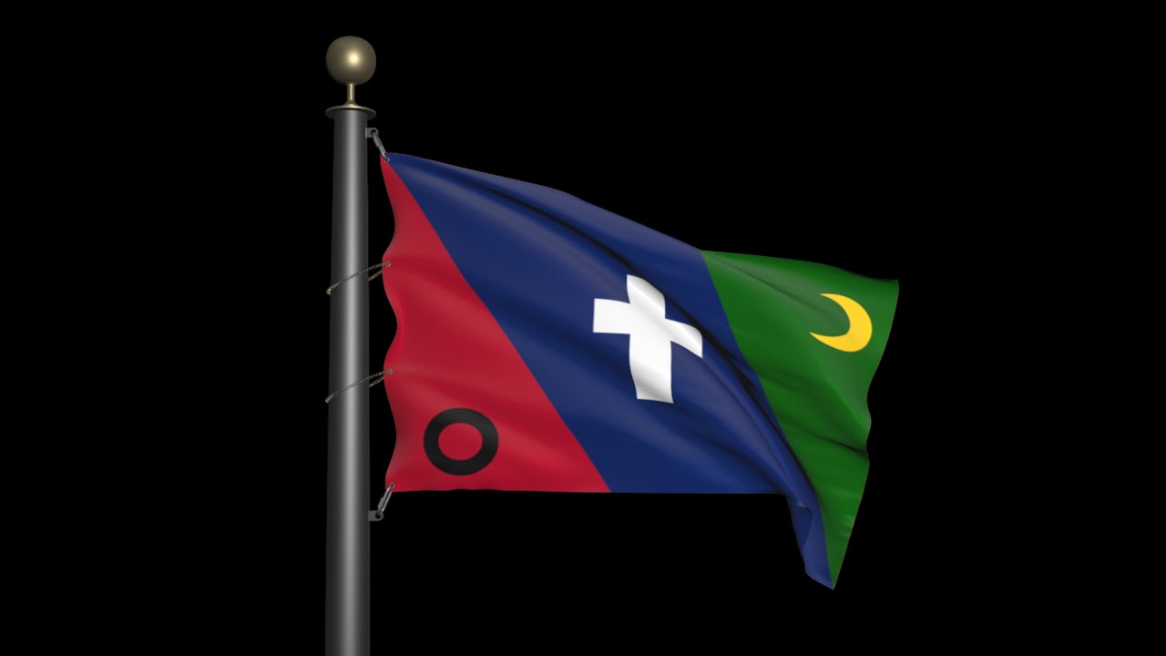 Flag of the Federal Republic of Mindanao (1990) (black screen) - YouTube