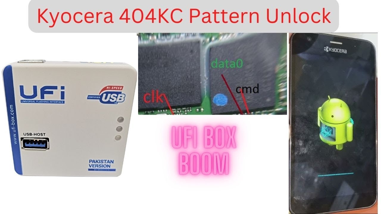 Kyocera 404KC Pattern Unlock With UFI Box VIA ISP Pinouts. - YouTube