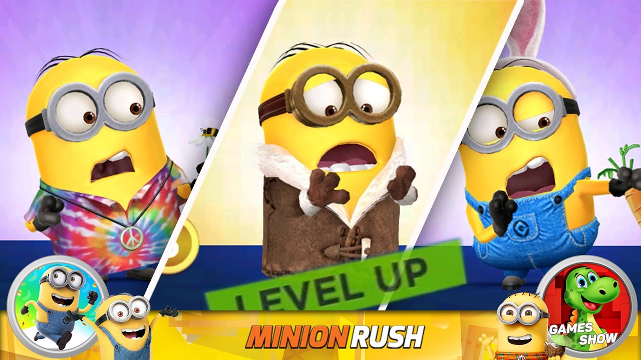 Level Up Minions Peace and Love / Bunny / Polar Explorer Minion Rush ...