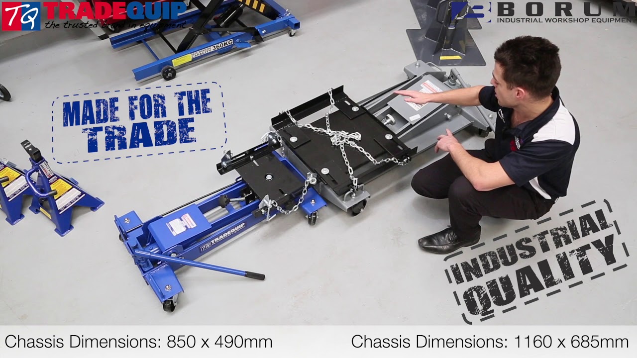Low Profile Transmission Lifter Comparison - TradeQuip Vs Borum - YouTube
