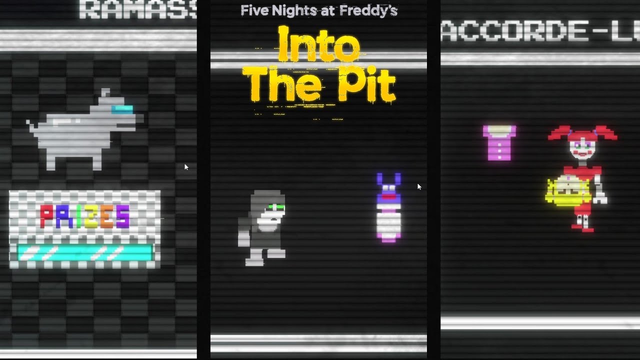 FNAF Into The Pit Secrets Mini-games : Fetch / Count The Ways / To Be ...