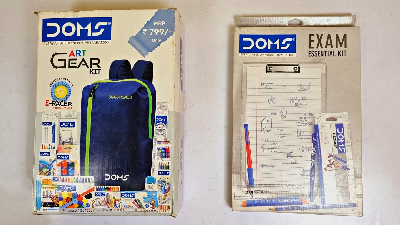Doms art gear kit vs doms champions kit vs doms exam essential kit ...