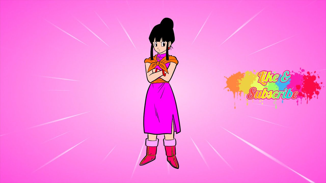 How to Color Dragon Ball Z Chi Chi coloring video @drawtube28 - YouTube