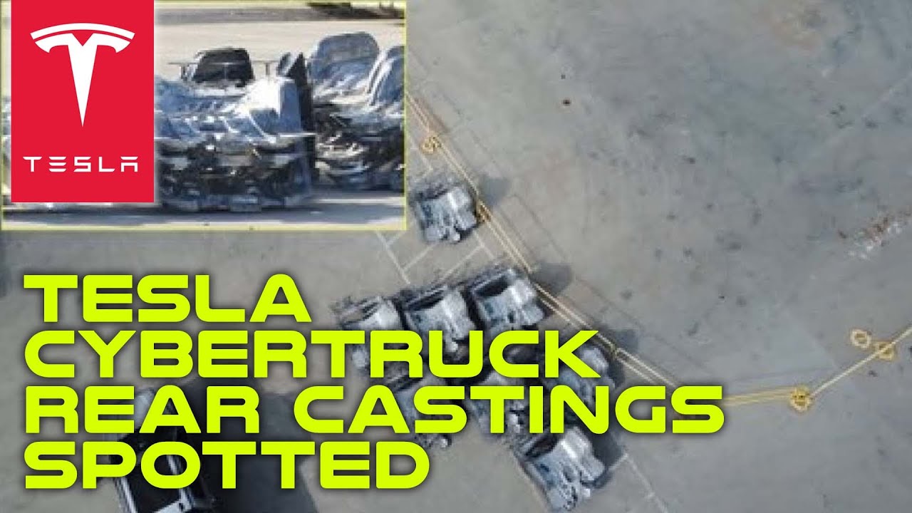 Apparent Tesla Cybertruck Rear Castings Spotted At Giga Texas - YouTube