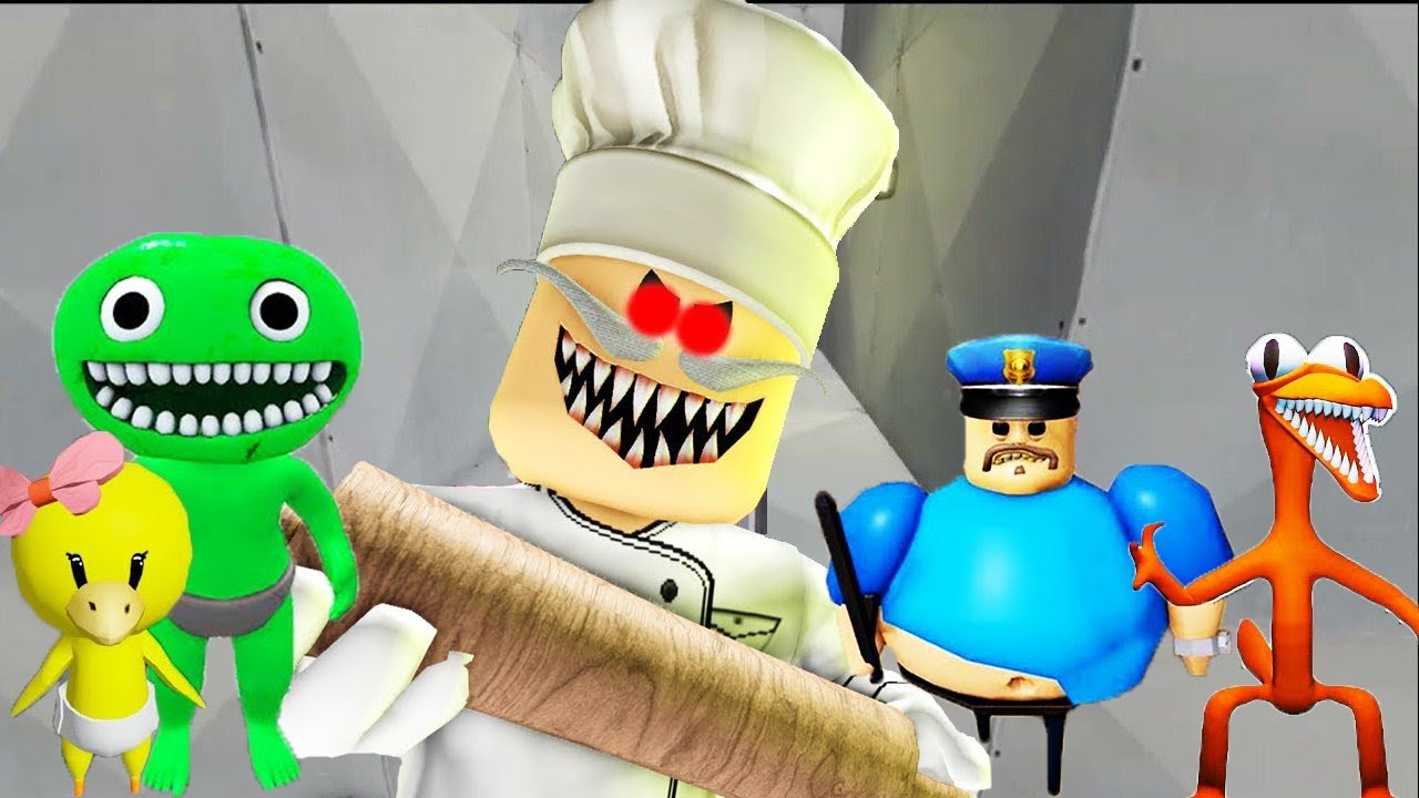 ROBLOX Scary Obby - Miss AniTron, Grumpy Gran, Siren Cop's, Mr Stinky's ...