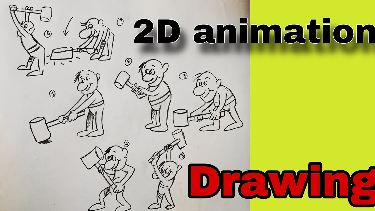 animation charactor frame by frame drawing - YouTube