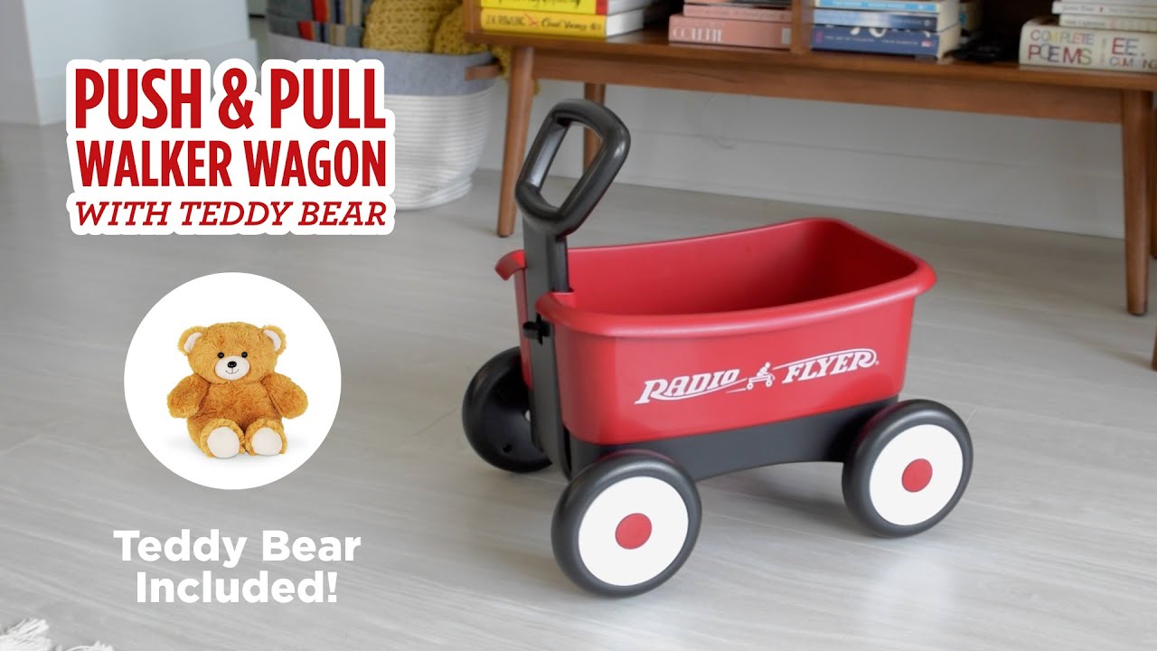 Push & Pull Walker Wagon with Teddy Bear | Radio Flyer - YouTube