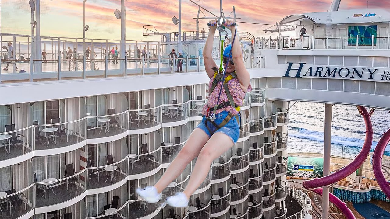 ZIPLINE Onboard Harmony Of The Seas Royal Caribbean Cruise Vlog 2024 ...