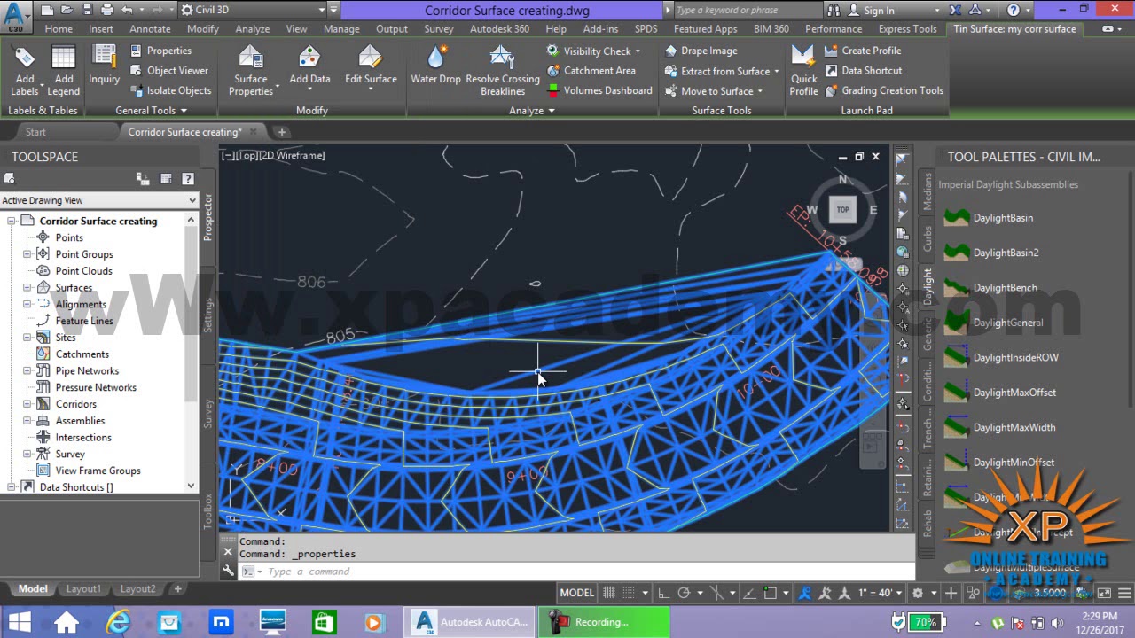 CIVIL 3D VIDEO Create Surface from models - YouTube