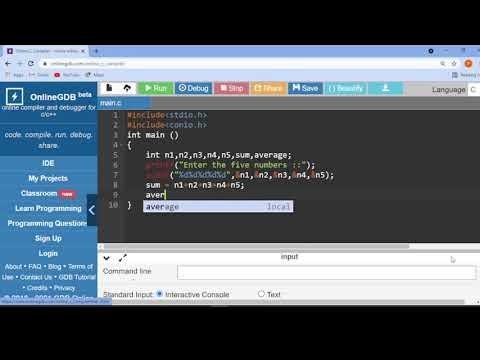 WAP to find sum and average of five numbers in c | Programming Girl ...