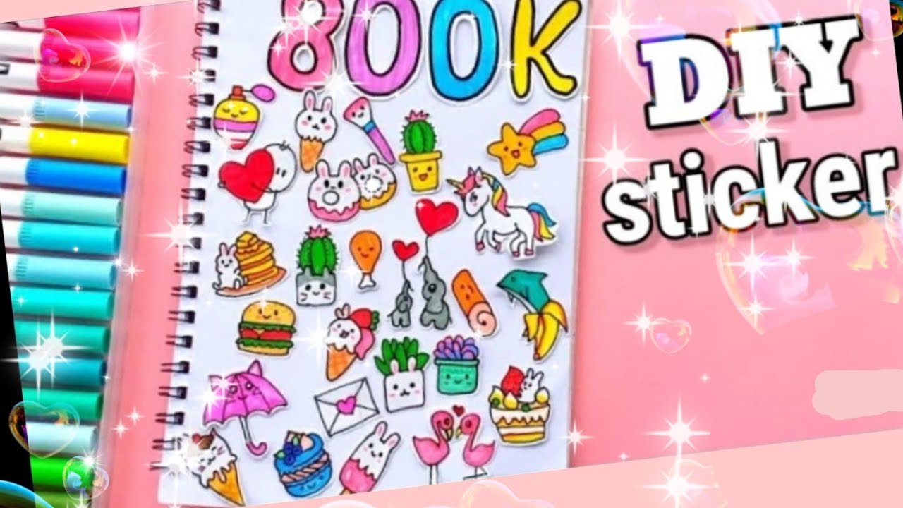 DIY sticker/how to make DIY sticker/DIY sticker making at home/cute ...