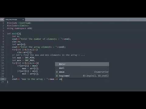 Find Maximum and Minimum Elements of an Array, C++ Implementation ...