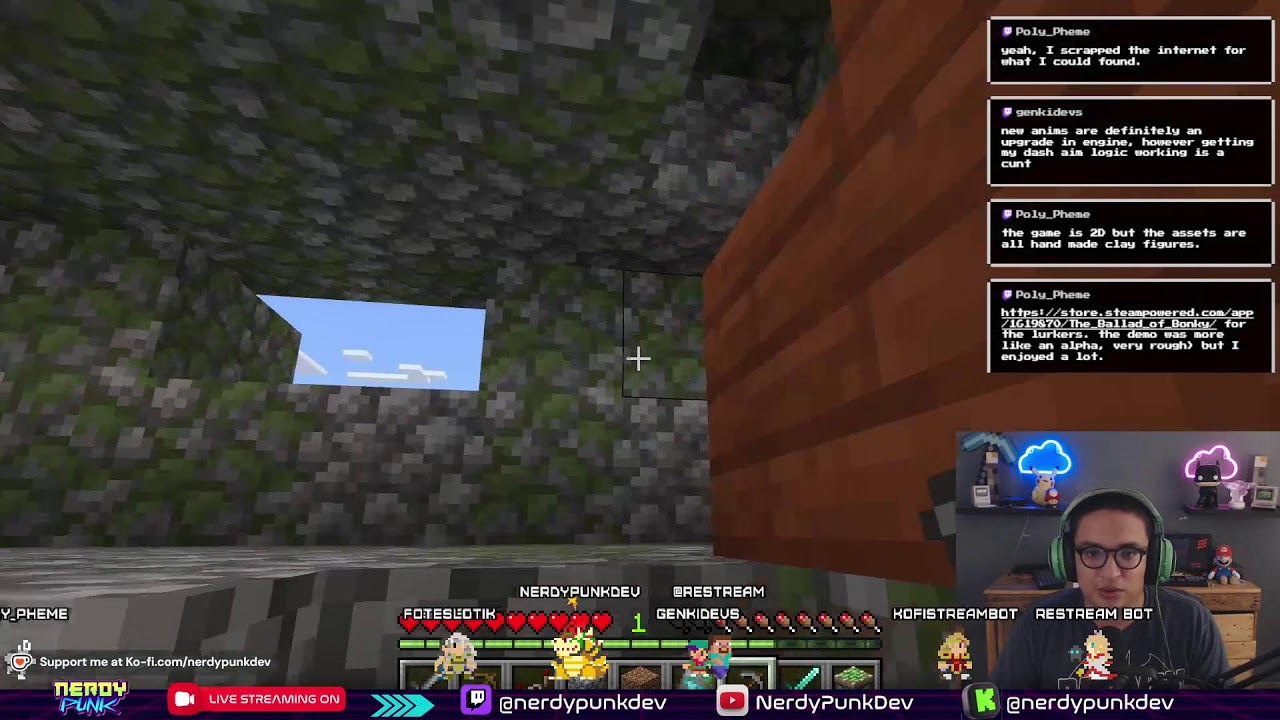 Just chilling after 75 game dev livestreams already! Went to see ...