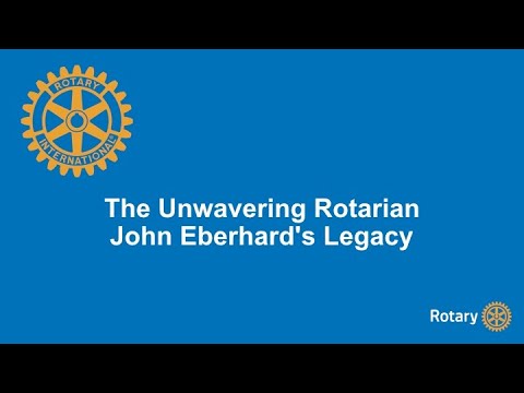 John Eberhard Rotarian of Distinction Award 2024 - YouTube