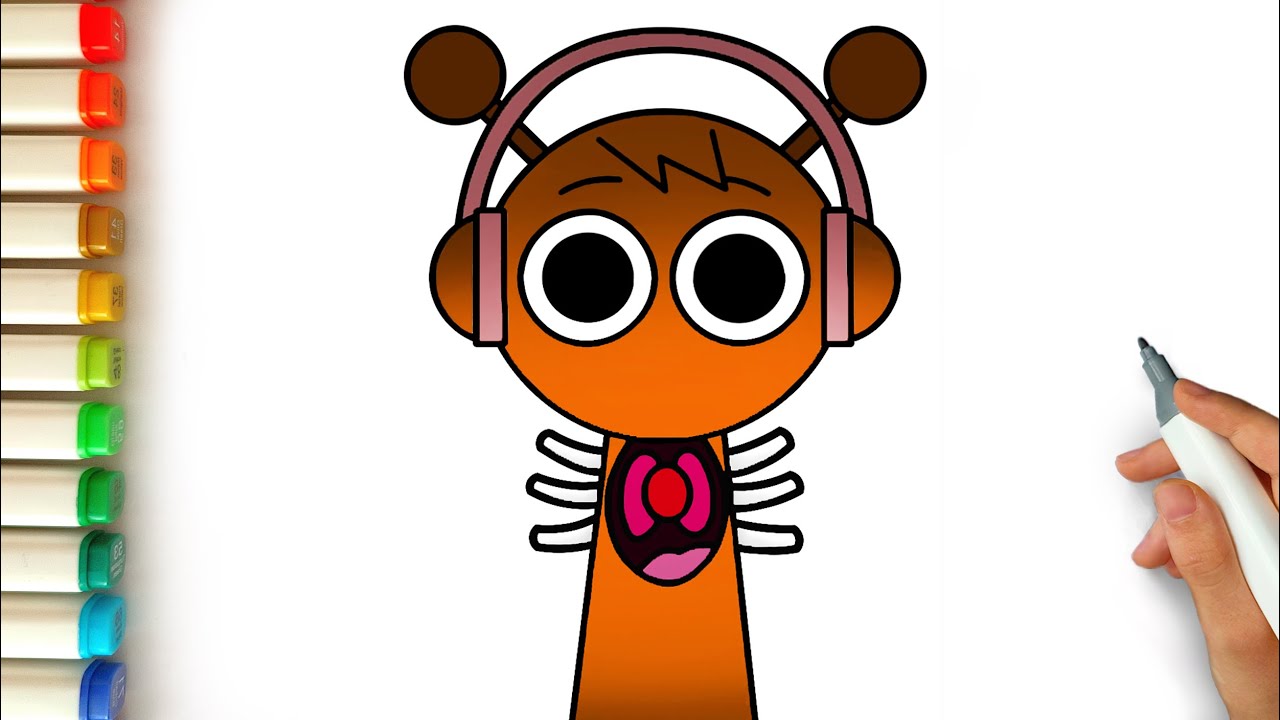 How to Draw ORANGE OREN (HORROR) INCREDIBOX | Sprunki - YouTube