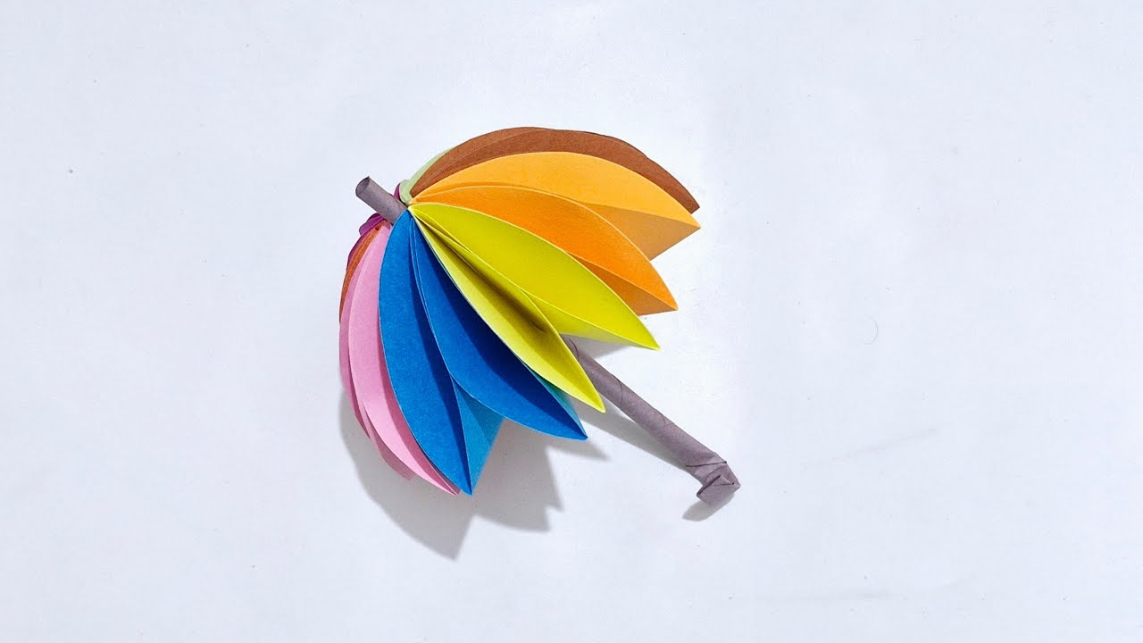 How to make Paper Umbrella | Paper craft for kids | Umbrella craft ...