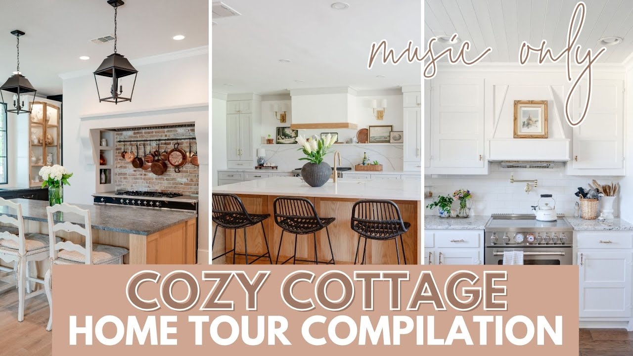 COZY COTTAGE HOME TOURS | Compilation with NO TALKING & Relaxing Music ...