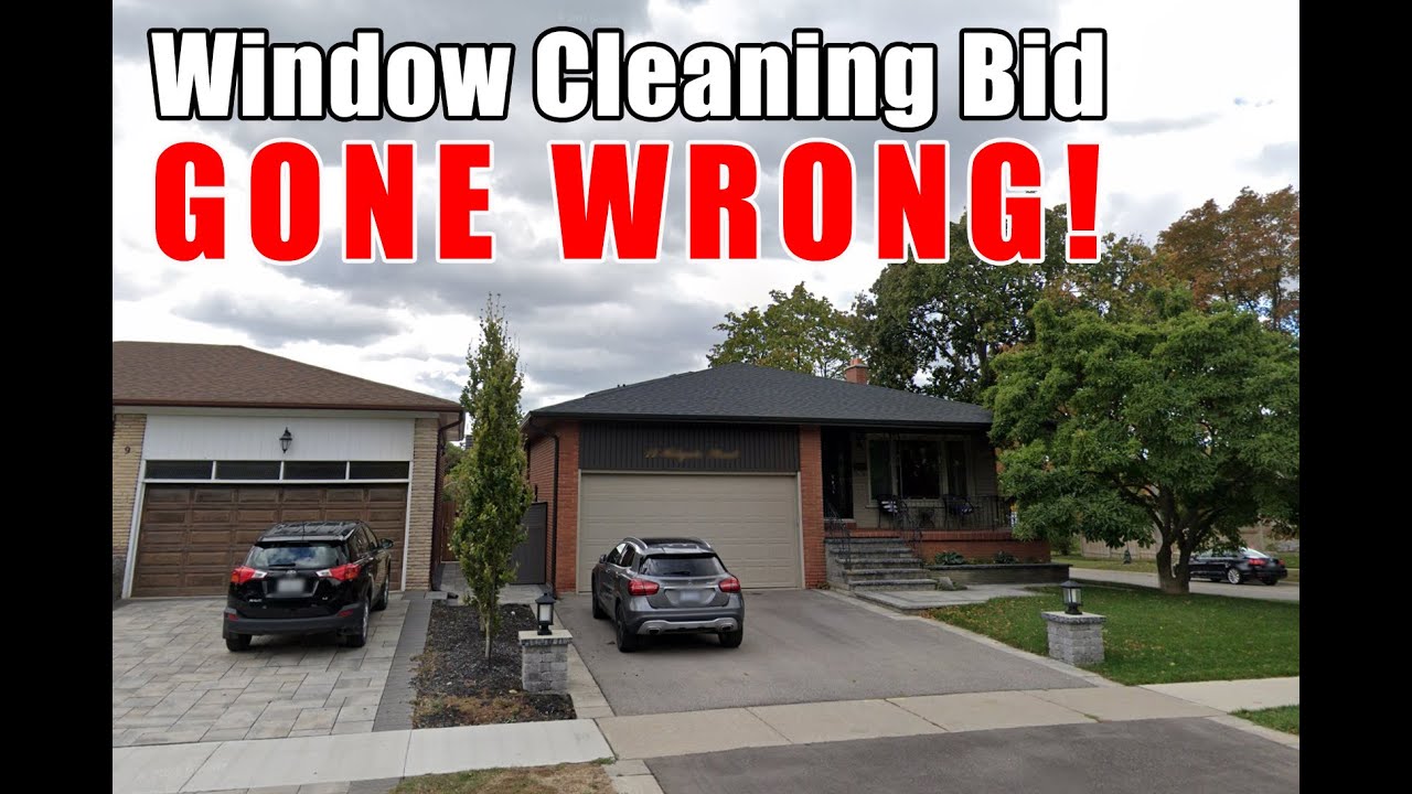 Window cleaning bidding - Ooops I screwed up! - YouTube