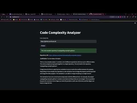 Code Complexity Analyzer: Analyzing Code Complexity with AI - Suhas M L - YouTube