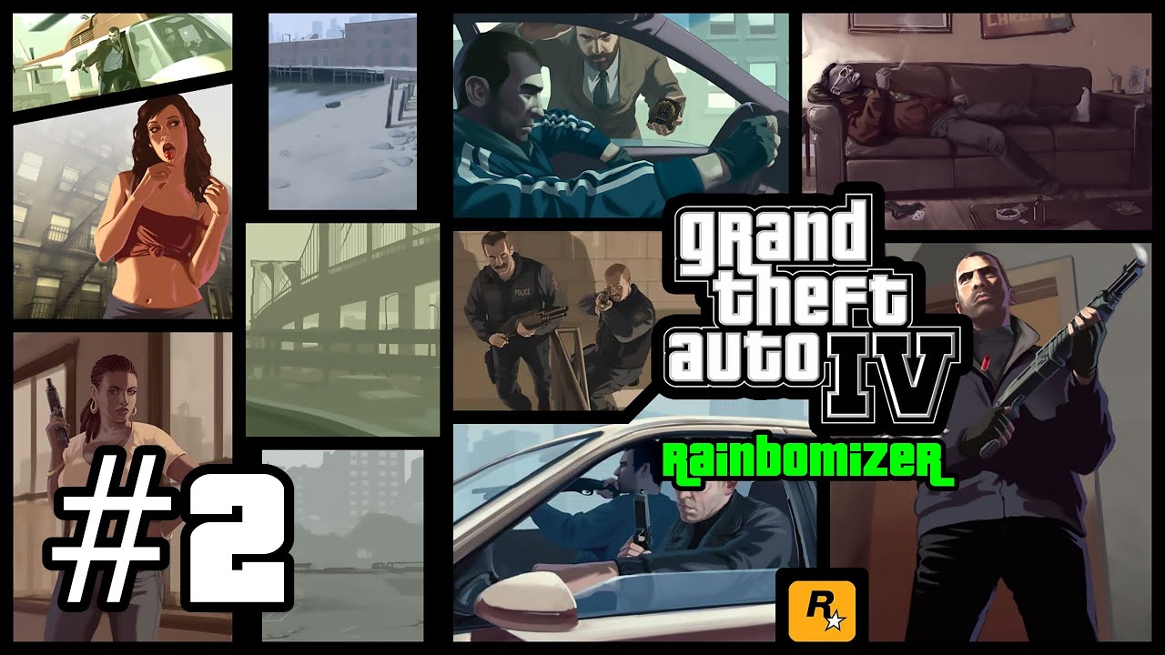 Grand Theft Auto 4: Rainbomizer/Randomizer - Реквием на Ракете #2 (100% ...