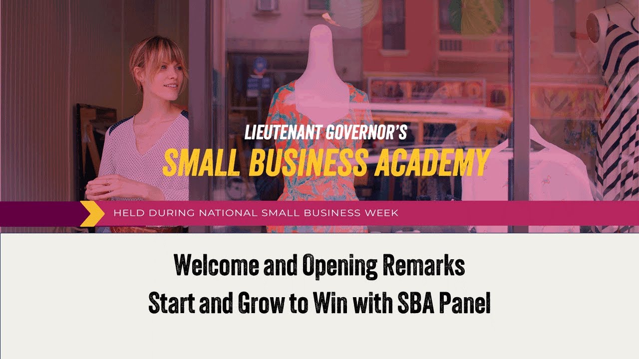 Welcome and Start and Grow to Win with SBA Panel - YouTube