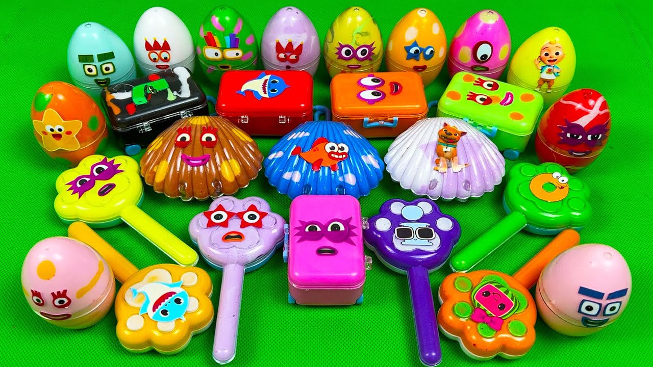 Rainbow SLIME🌈 Finding For Numberblocks, Alphablocks Inside Clay Mini ...