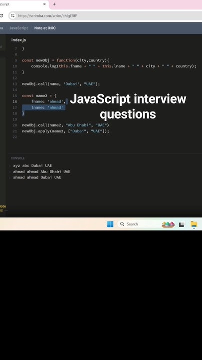 17100 Javascript Interview Questions Coding Javascript Frontend Interview React Dsa Youtube