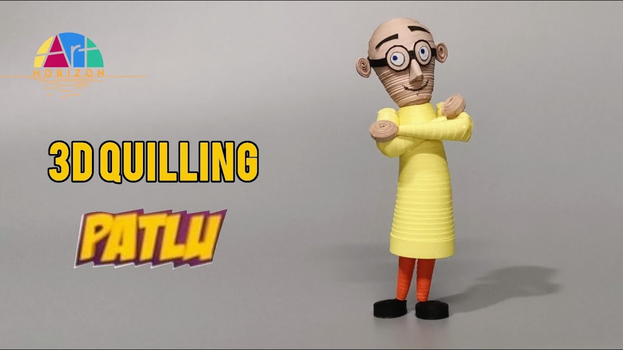 Patlu from Motu-Patlu by Paper Quilling || मोटु पतलू वाला पतलू || Paper ...