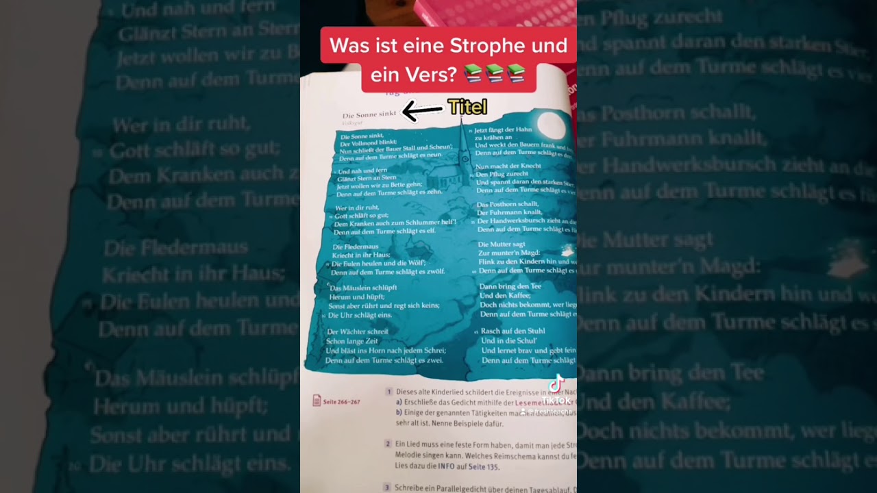 GEDICHTE - Was ist eine Strophe und ein Vers? (in 1 Minute erklärt ...