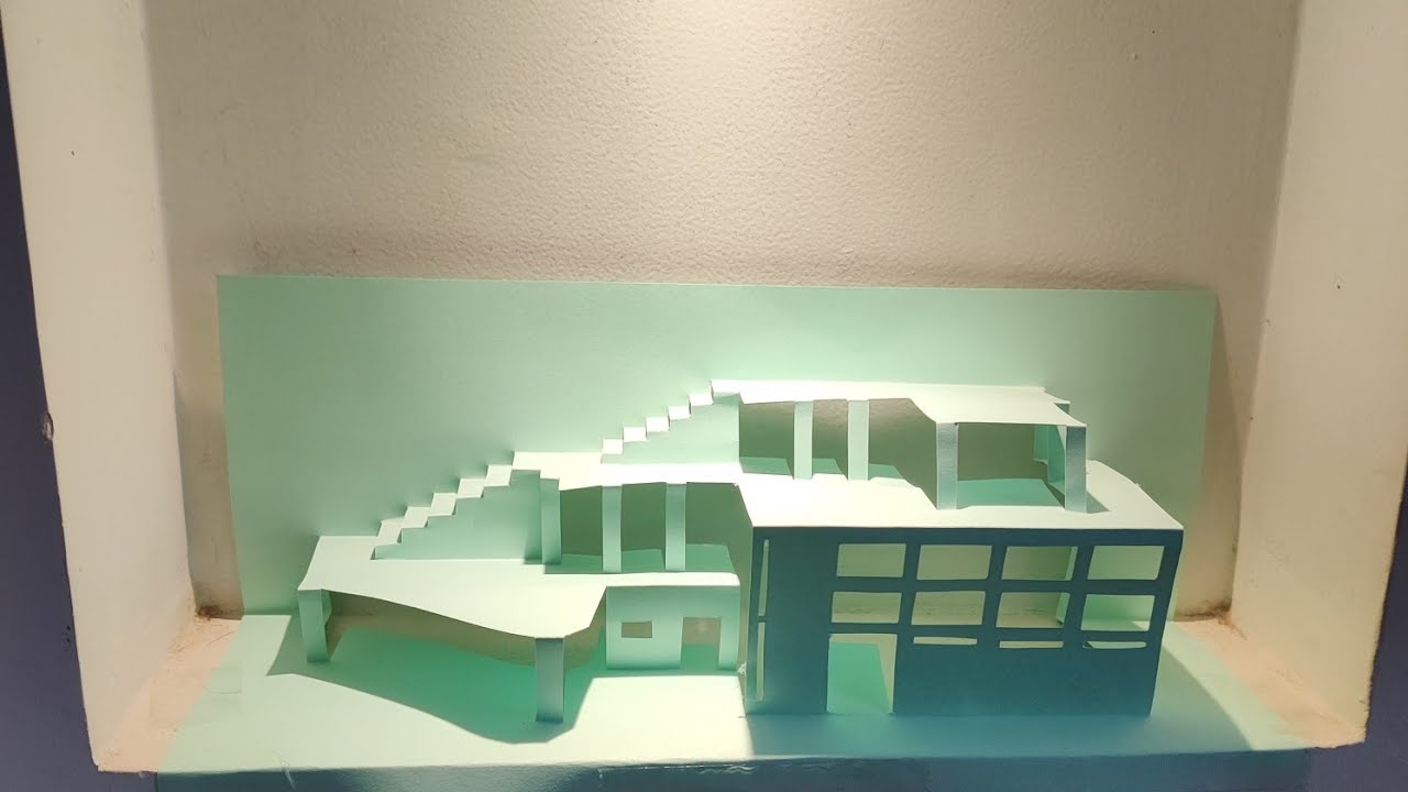 3D paper house l design ( JR paper art ) - YouTube