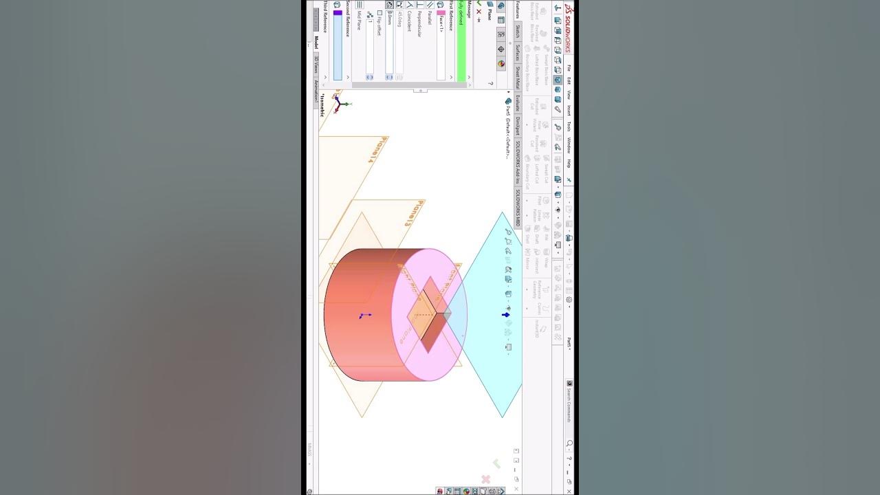 Creating Offset Plane in SolidWorks - YouTube
