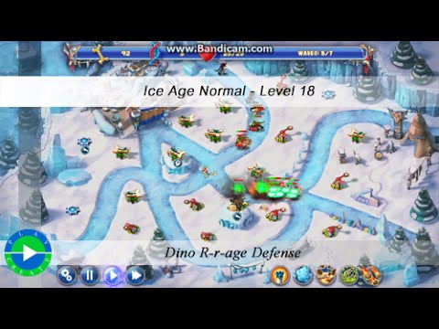 Dino Rage walkthrough (normal - ice age) - Level 18 - YouTube