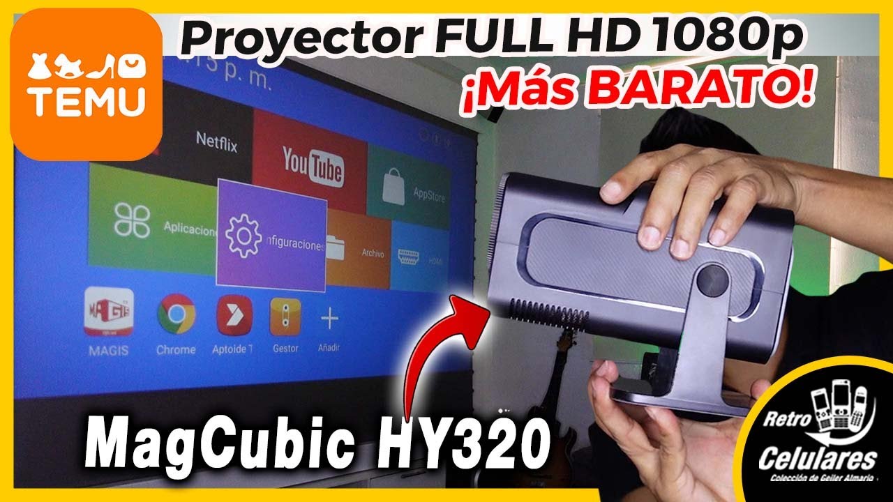 Compré el Proyector FULL HD 1080p Más BARATO en TEMU | HY320 MagCubic ...