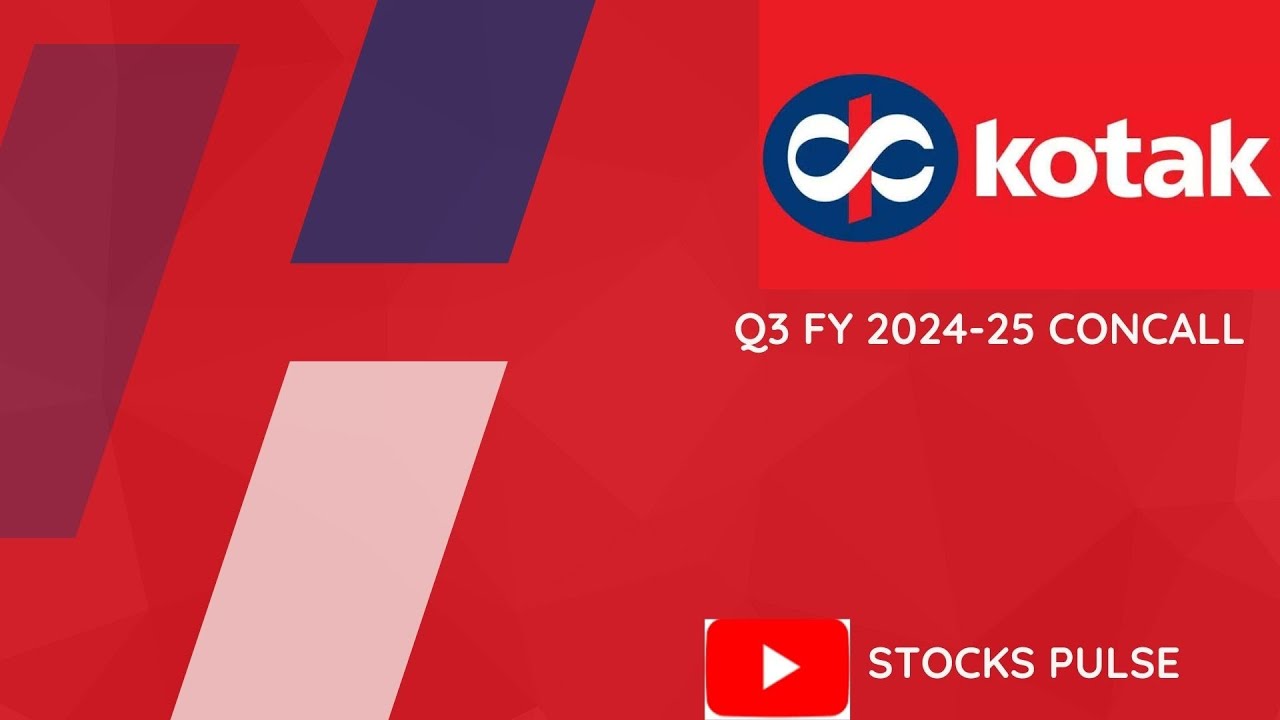 Kotak Mahindra Bank's Q3 FY24-25 Quarterly Earnings Concall. #stockmarketindia # ...