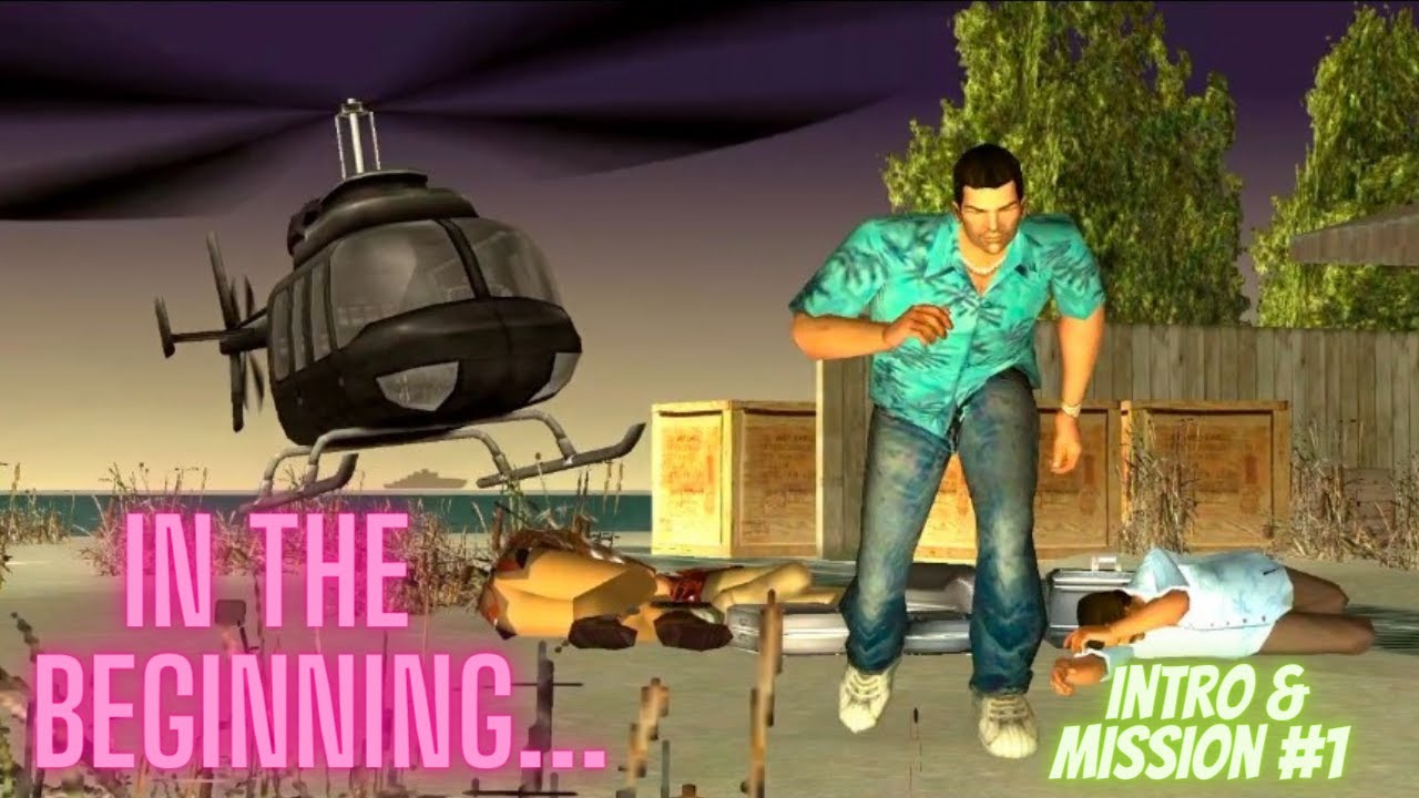 GTA VICE CITY :- INTRO & MISSION #1 - IN THE BEGINNING.. (HD) - YouTube