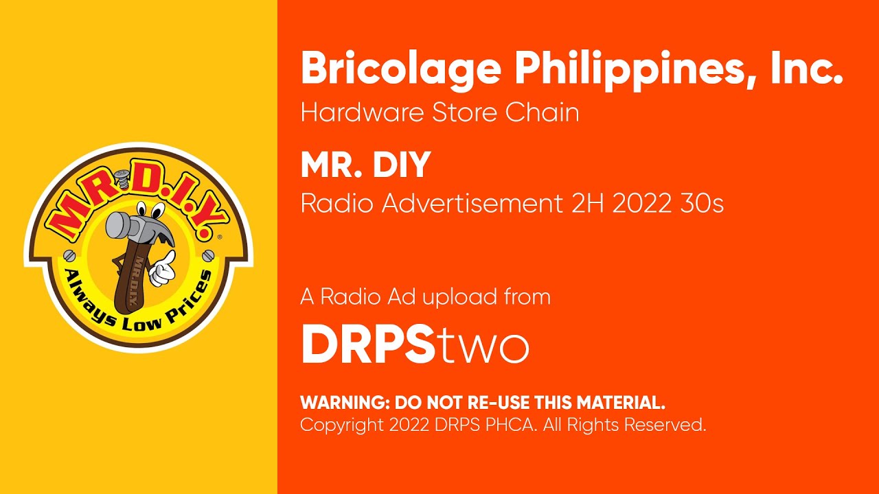 MR. DIY Radio Ad 2H 2022 30s (Philippines) - YouTube