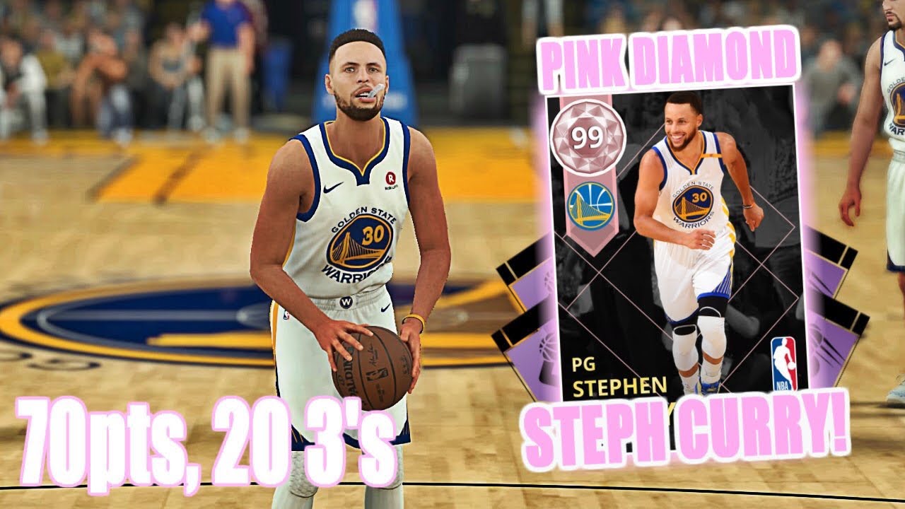 99 PINK DIAMOND STEPH CURRY DROPS 20 3'S GAMEPLAY!!! GREATEST SHOOTING ...